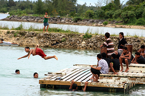 Swimming at Tongatapu Island Tonga photo